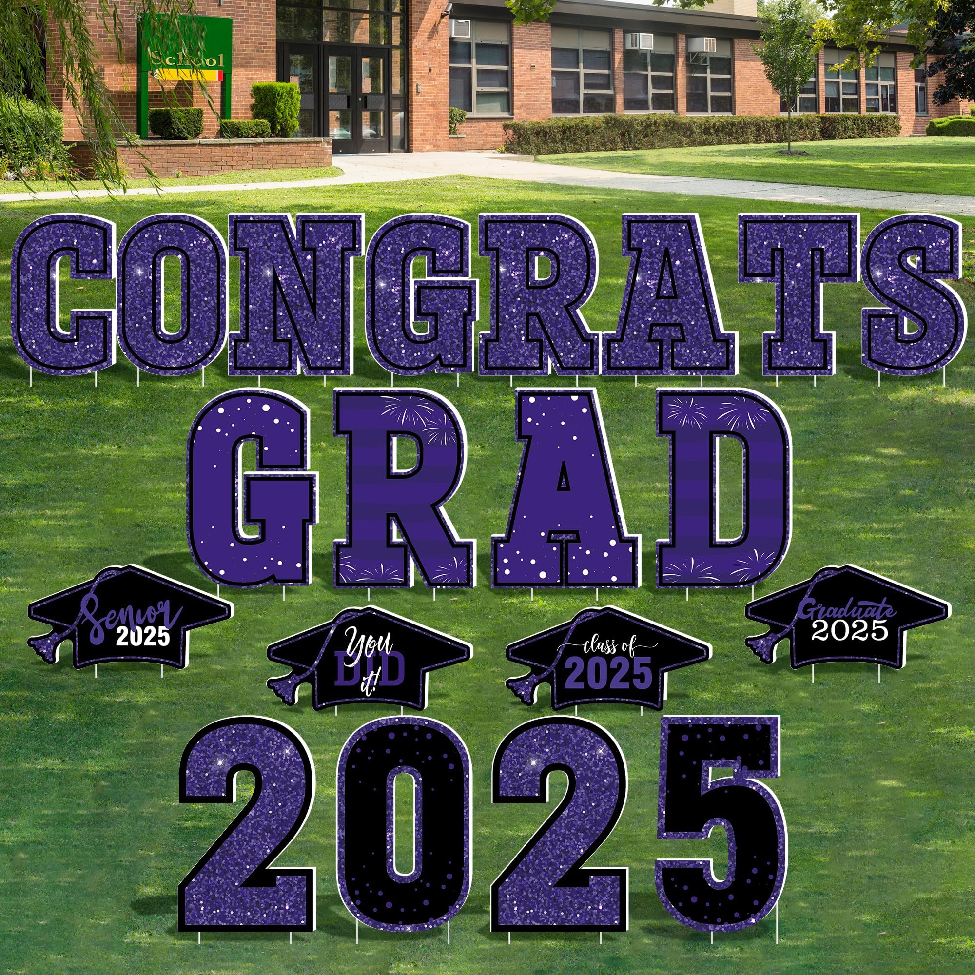Amazon.com : Graduation Yard Signs Class of 2024 Outdoor Decorations ...