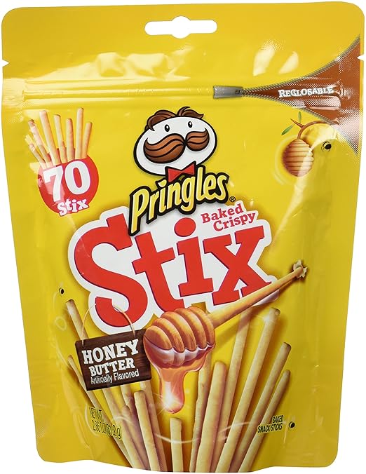 Amazon.com: Pringles Stix Cracker Sticks, Crispy, Honey Butter, 2.86 ...