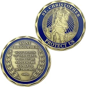 Amazon.com: St. Christopher Protect Us Challenge Coin - Travel ...