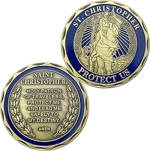 Amazon.com: St. Christopher Protect Us Challenge Coin - Travel ...