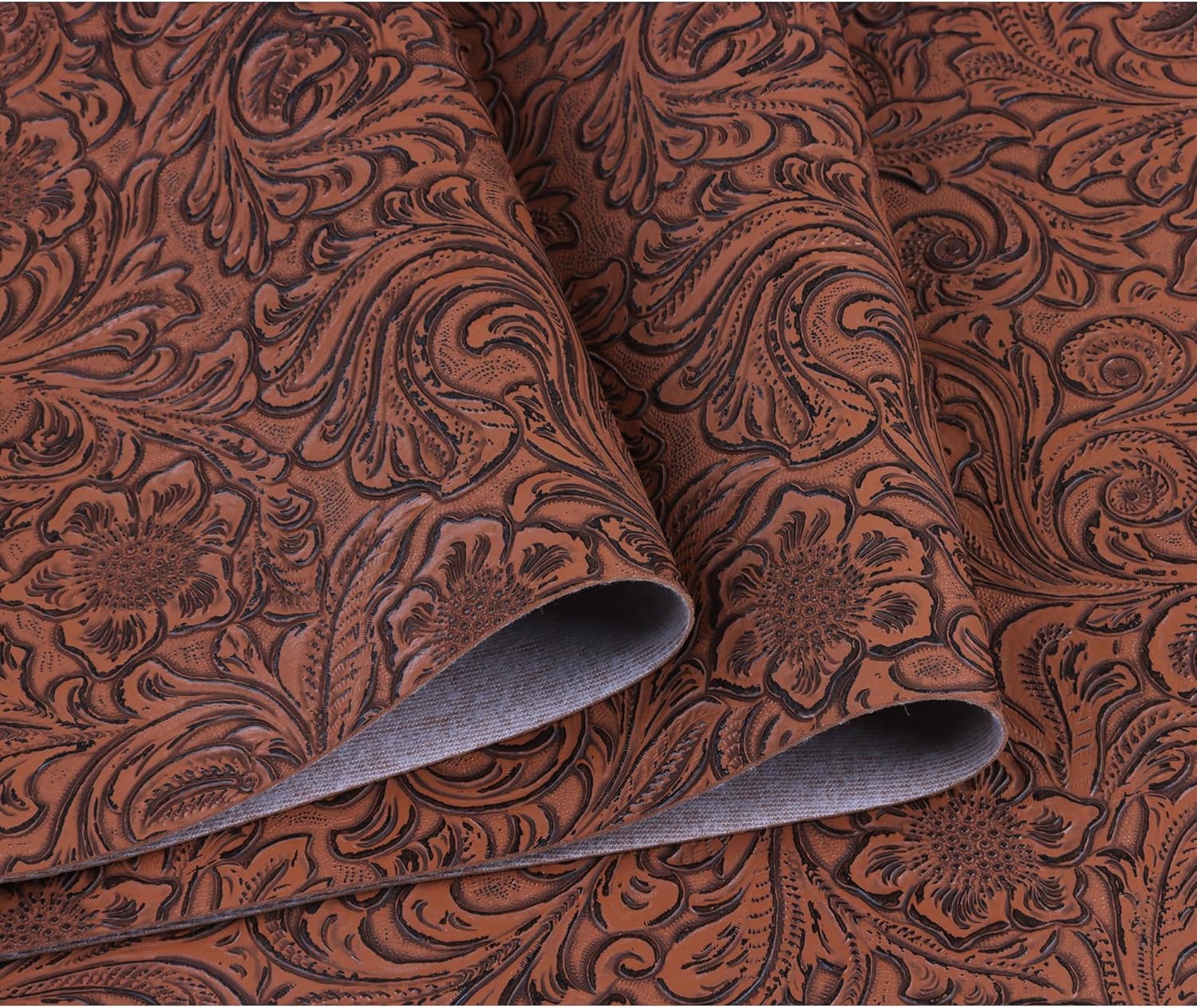 Amazon.com: Solid Color Embossed Faux Leather Sheets 12 "x53 (30cm x ...