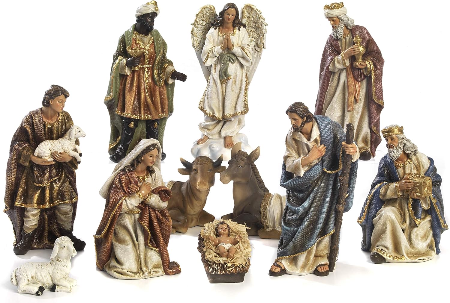 PABEN Belén Completo 11 Personajes en Resina cm. 18,5 de : Amazon.it ...