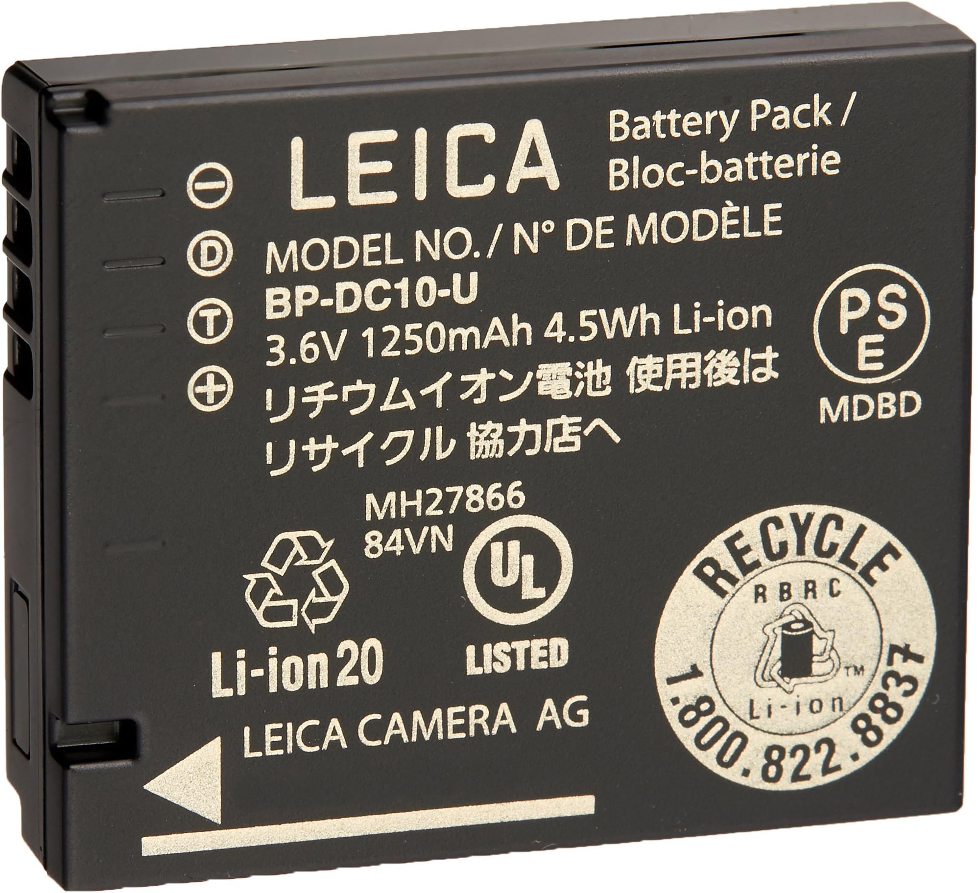 Amazon.com : Leica 18720 D-LUX 6 Lithium-Ion Battery BP-DC 10 U (Black ...