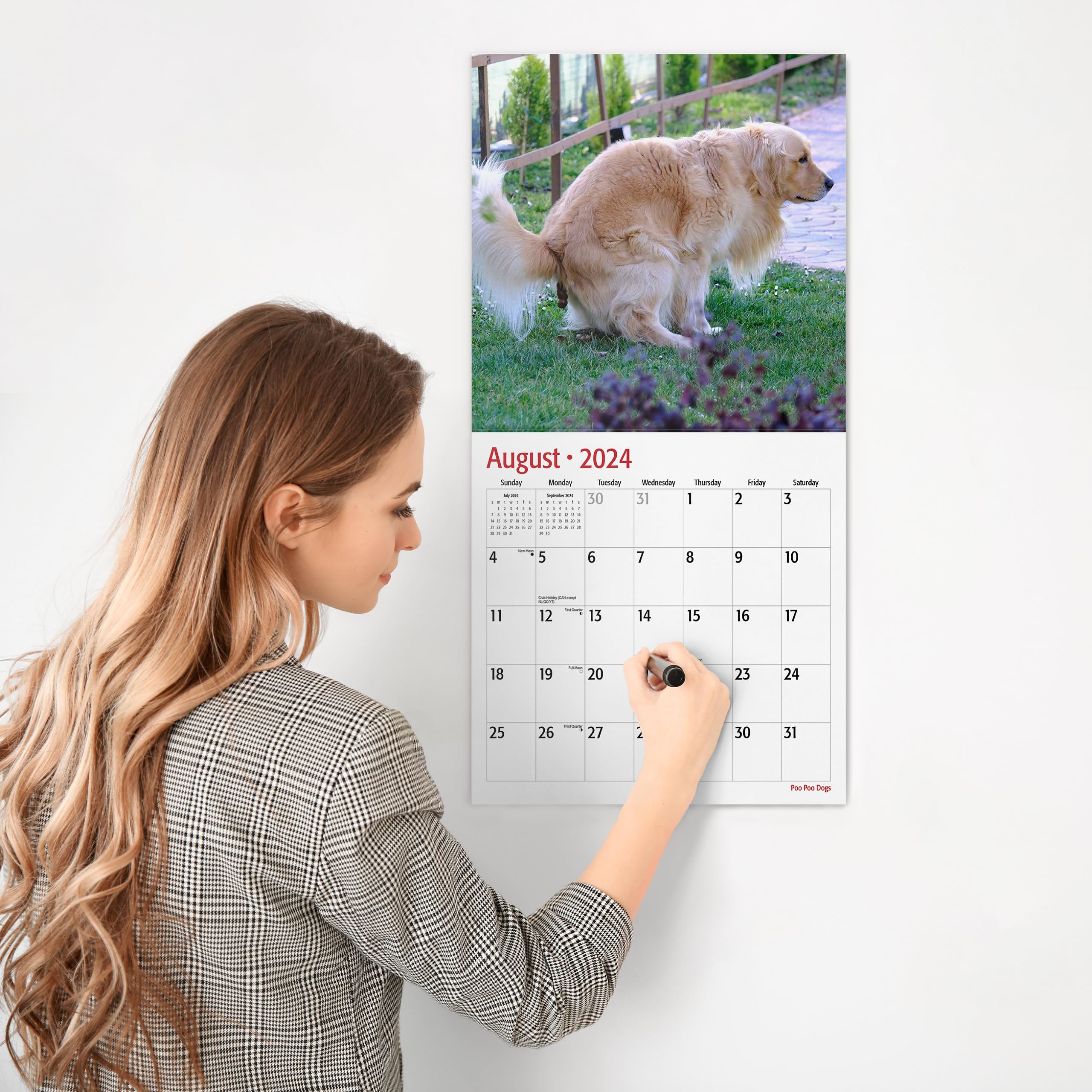 Snapklik.com : Poo Poo Dogs 2024 Hangable Monthly Wall Calendar By Red ...