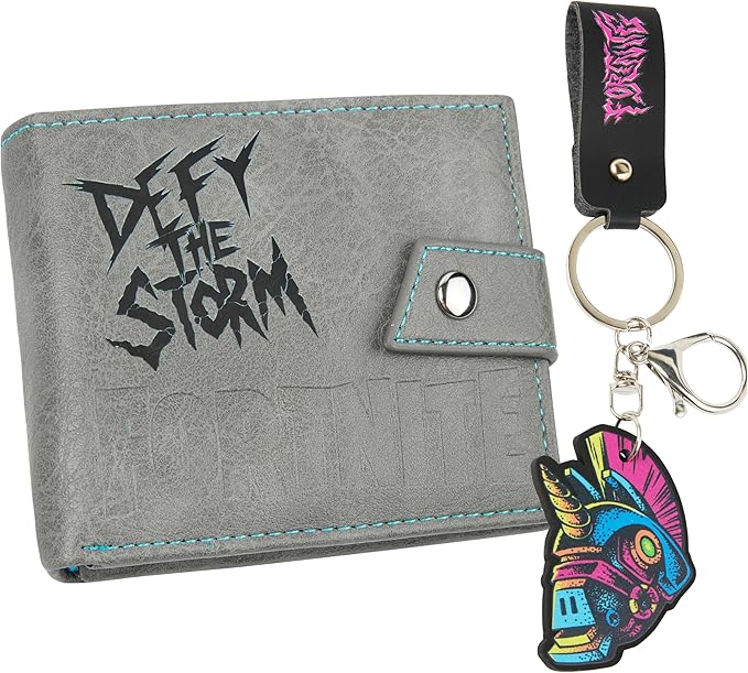 Amazon.com: Fortnite Wallet and Keychain Set for Boys, Teens with Coin ...
