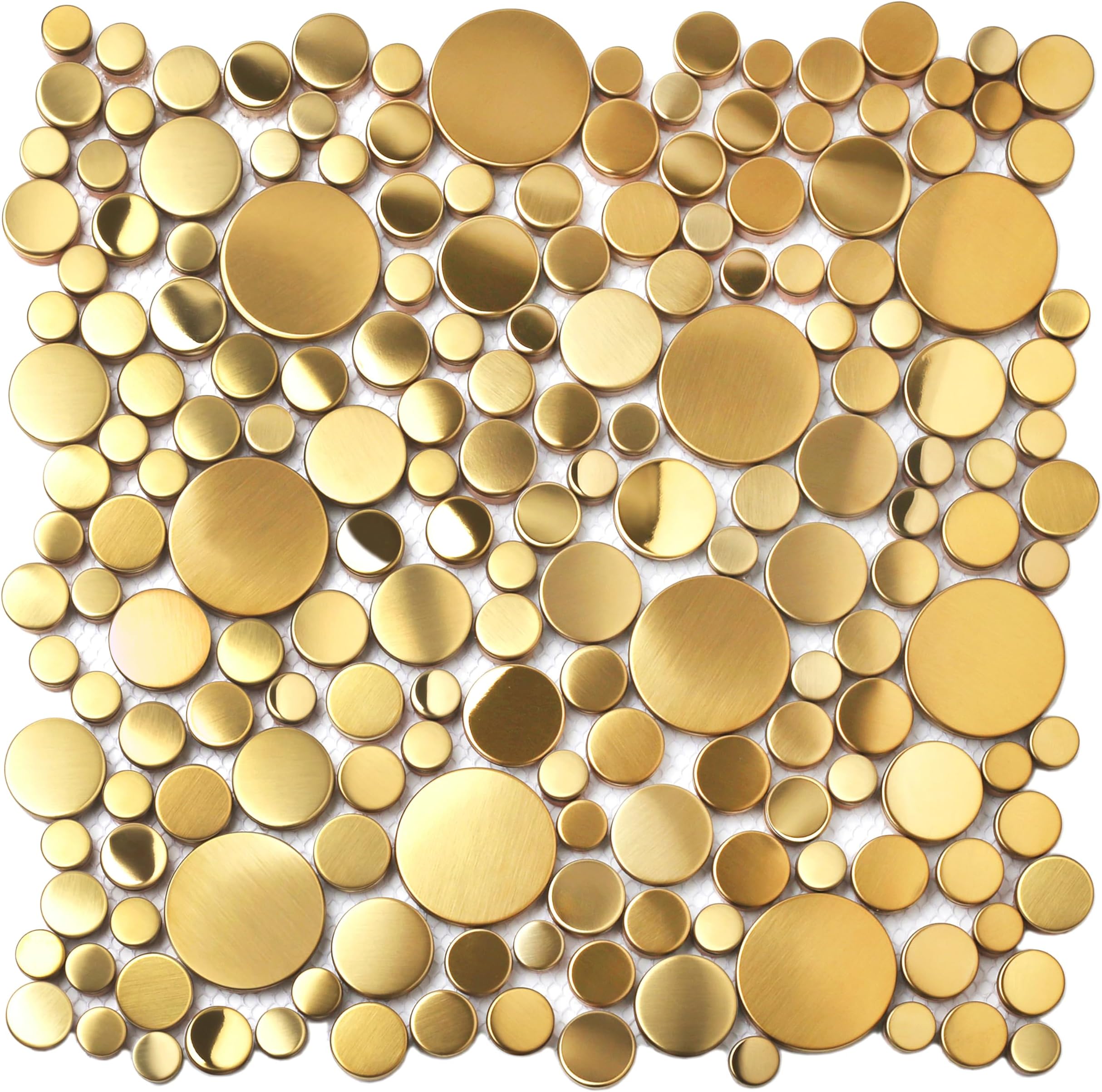 Amazon.com: Stone Deals USA Copper Penny Round Coin Tile Sheets for ...