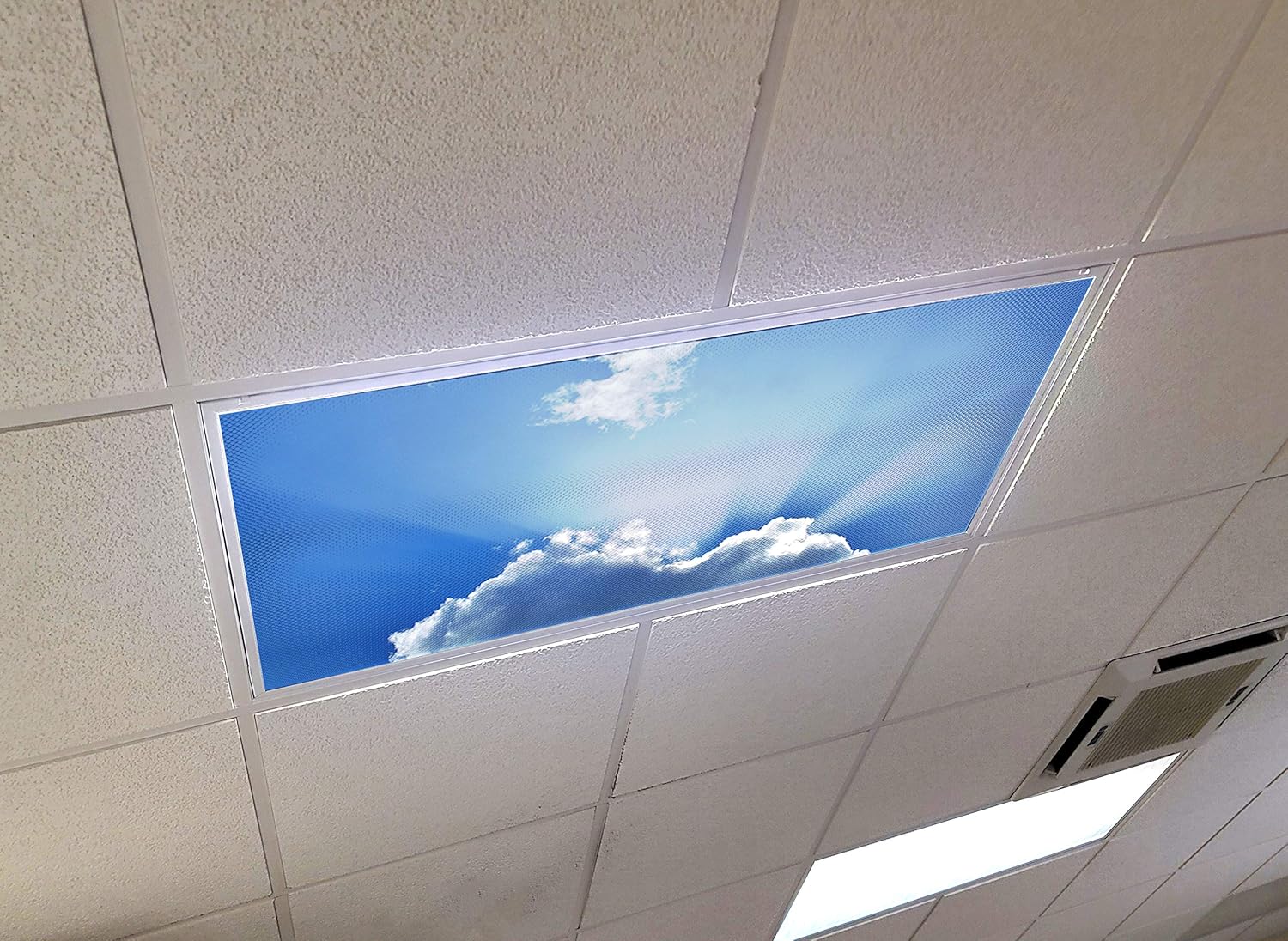 Sunbeam Clouds Sky- 2ft x 4ft Drop Ceiling Fluorescent Decorative ...