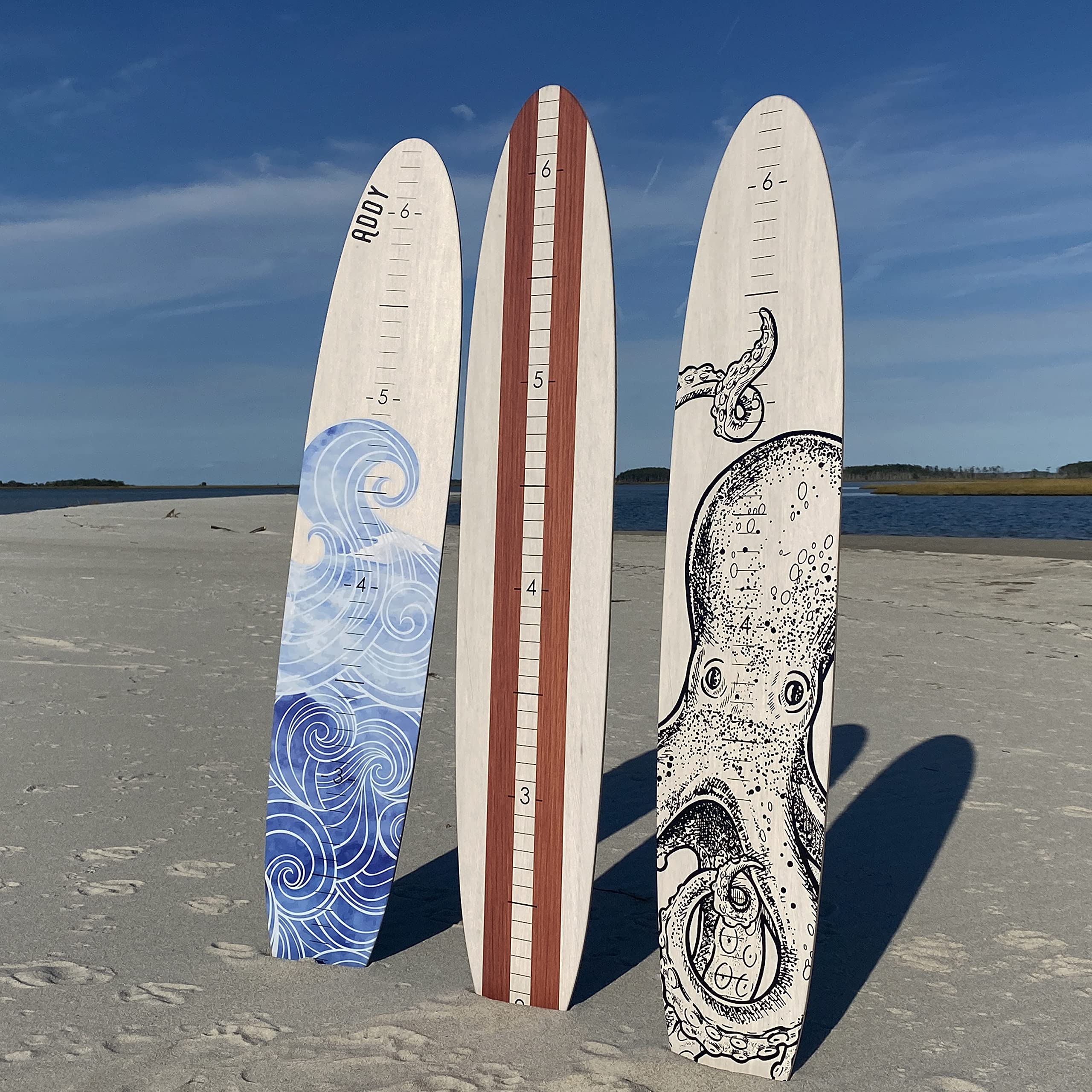 Amazon.com: Headwaters Studio Personalized Surf Board Height Chart ...