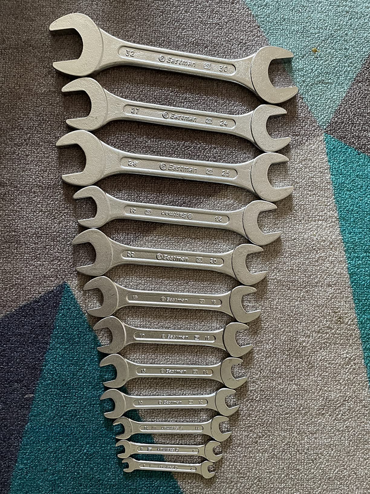 Eastman Doe Jaw Spanners - Crv Set Of 12Pcs, Kit-03/121M, Chrome ...