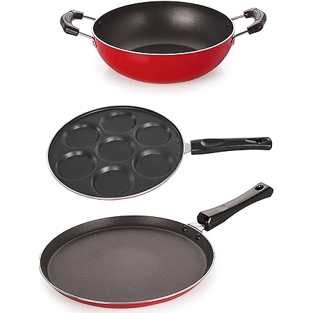 Buy Home & Kitchen Aluminum Cooking Nonstick Coating Tawa and Kadai ...