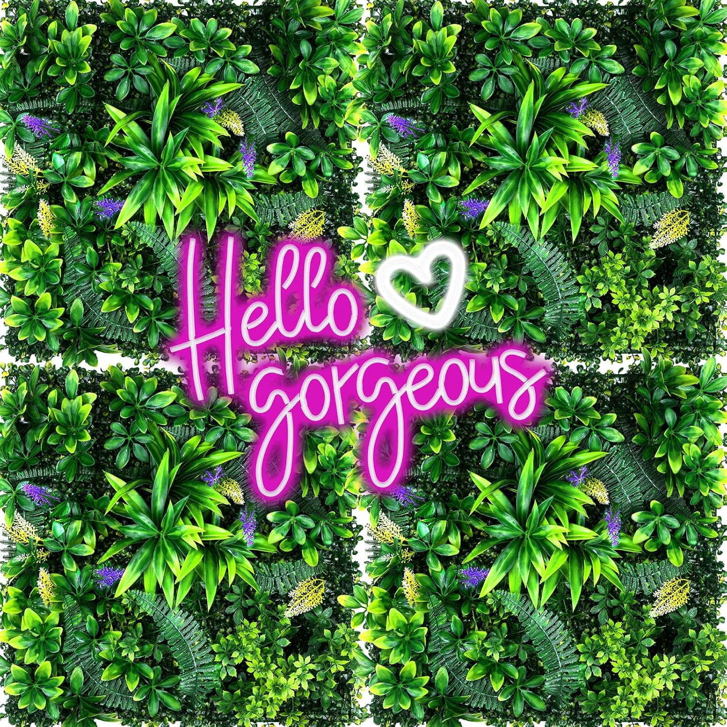 Amazon.com : 12 Pcs 20"x20" Artificial Grass Backdrop Wall Boxwood ...