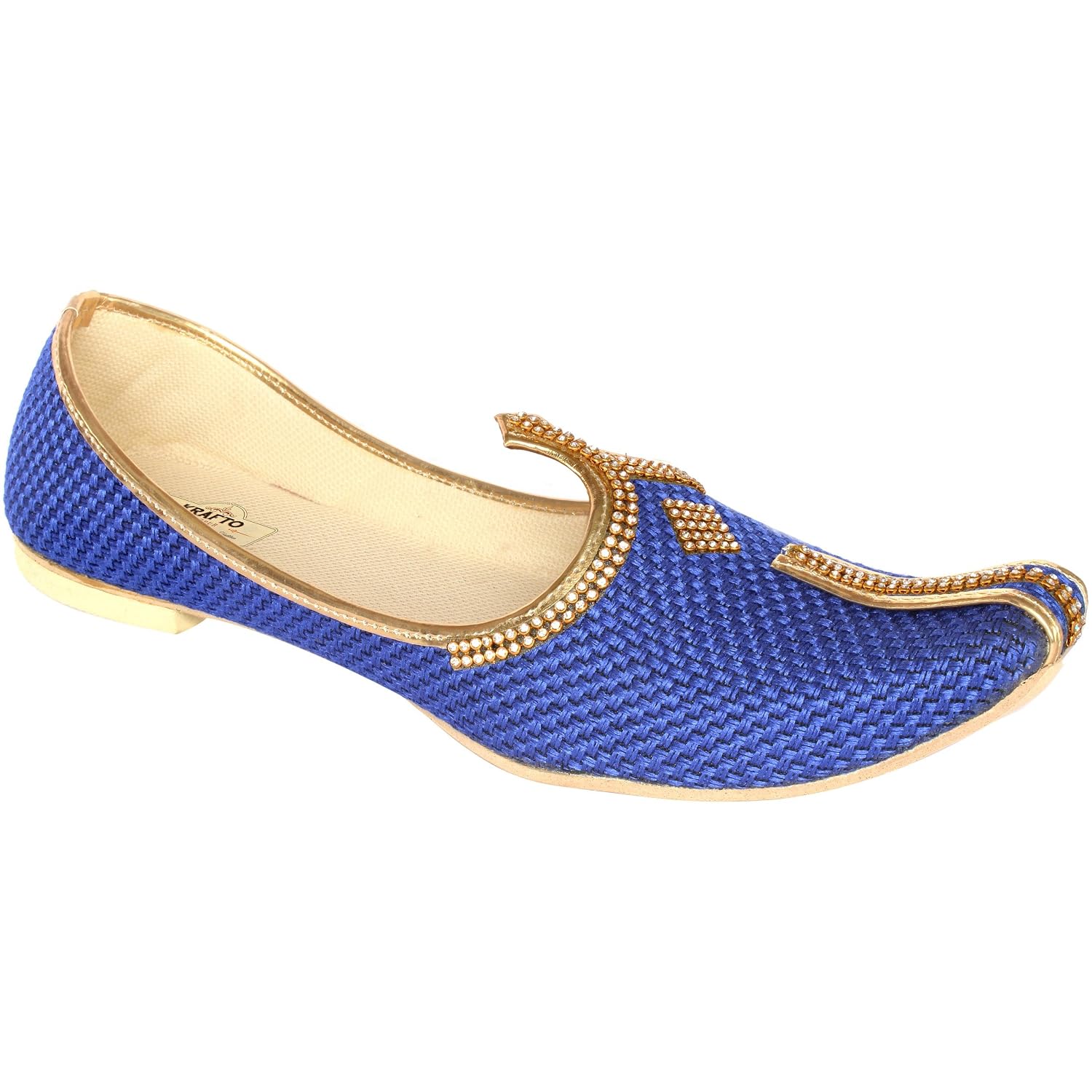 Krafto Men's Blue Jute Sherwani Jutti - 11 UK (SMOJG31-11) : Amazon.in ...