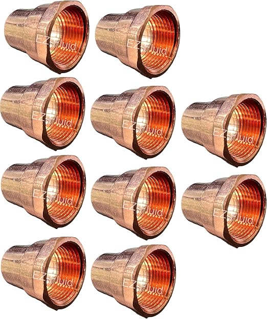 EZ-FLUID Plumbing 3/4" C X FIP LF Copper Female Adapter Pressure Copper ...