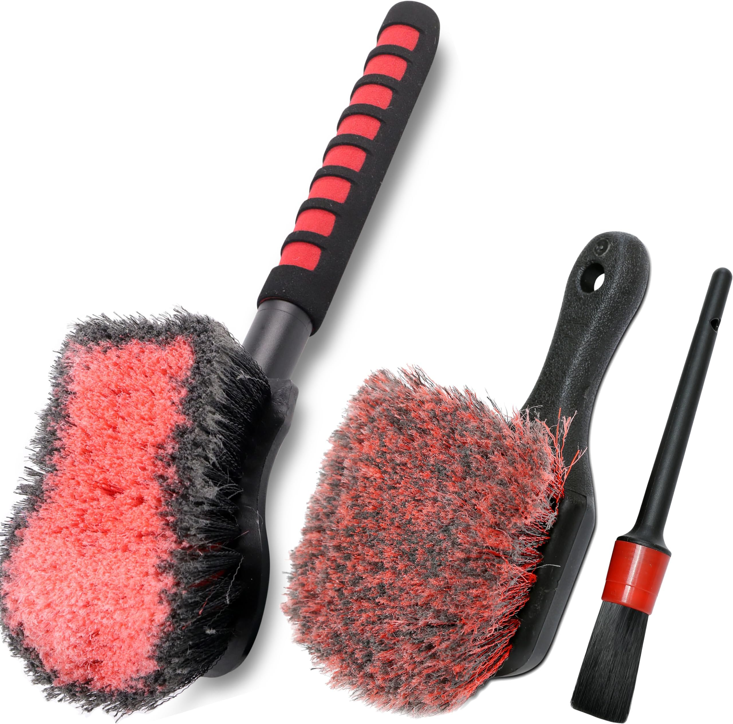 Amazon.com: Car Tire Brush Set, 17.5” Car Wash Brush, Soft Bristle Tire ...