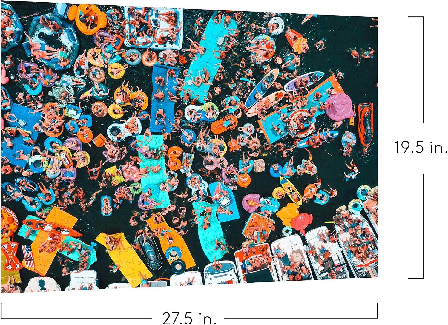 Puzzle Press | Lake Party Puzzle 1000 Piece Adult Jigsaw Puzzle of a ...