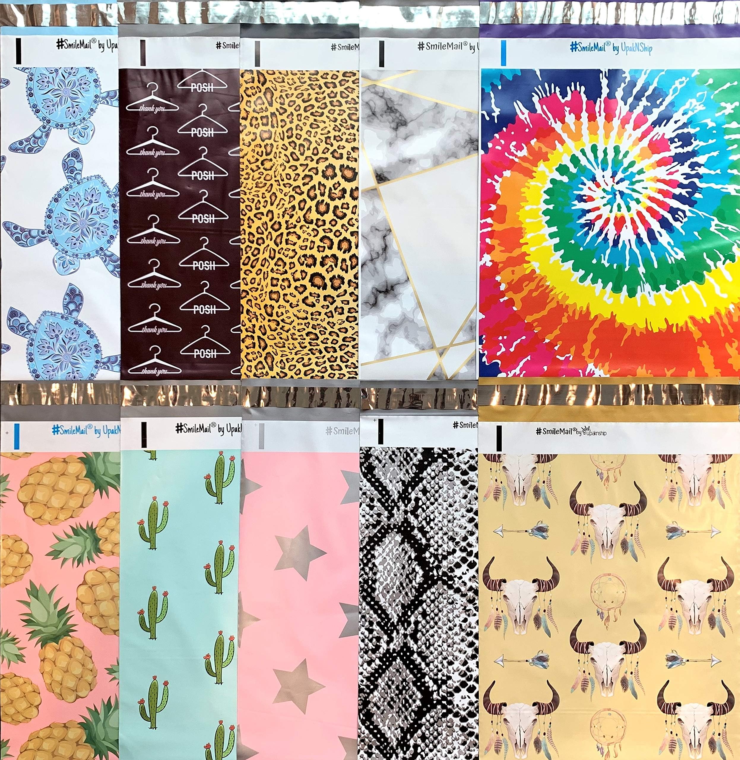 Amazon.com : Designer Poly Mailers 10x13: Sample Variety Pack #3 ~ Sea ...