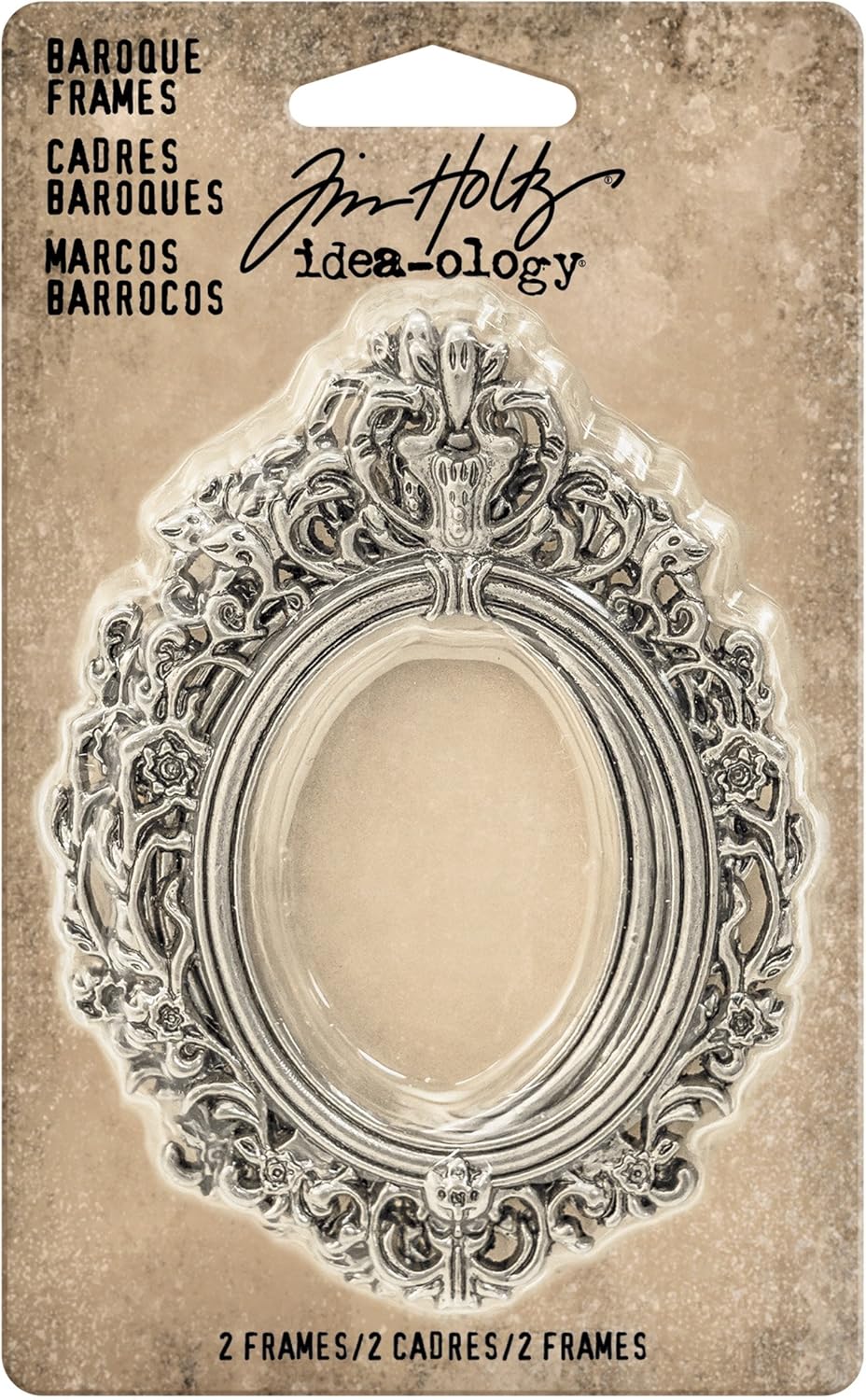 Amazon.com: Tim Holtz Idea-ology Baroque Frames 2-Pack, 2.25 x 3 Inches ...