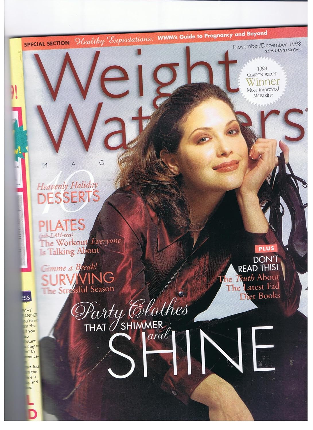 WEIGHT WATCHERS MAGAZINE November/December 1998 Volume 31 No. 7 (Diet ...