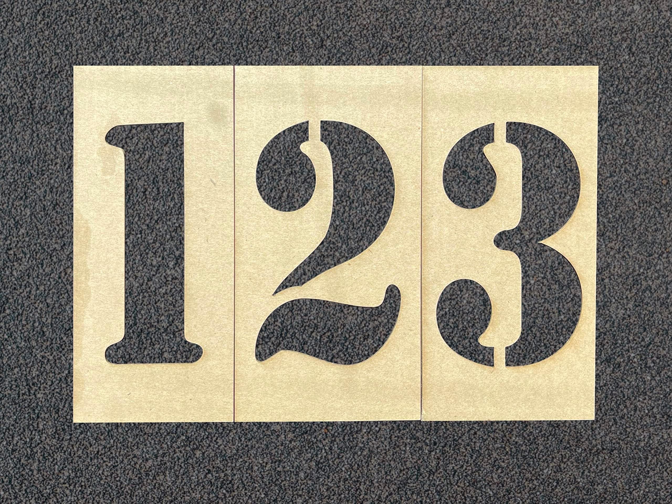 Amazon.com: 12" Number Stencils Parking Lot Kit - 12 Inch - 60 Mil - (1 ...