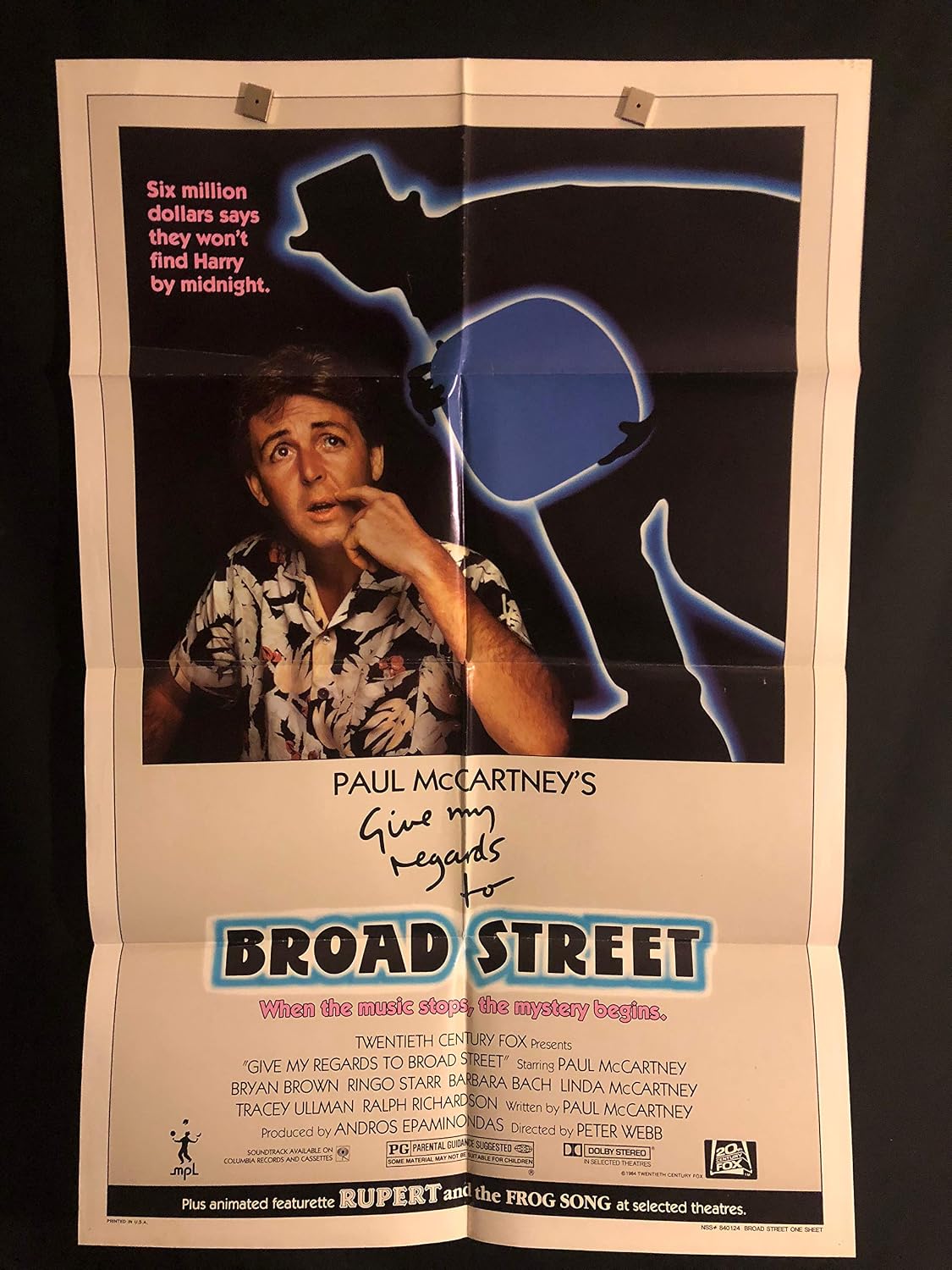 Give My Regards To Broad Street 1984 Original Vintage One Sheet Movie ...