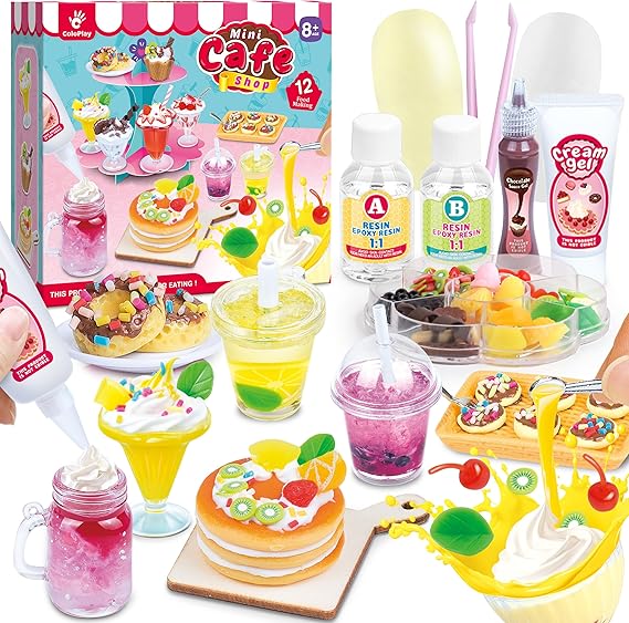 Amazon.com: 12 Making Miniature Food Toys Set, DIY, Resin Play, NOT ...