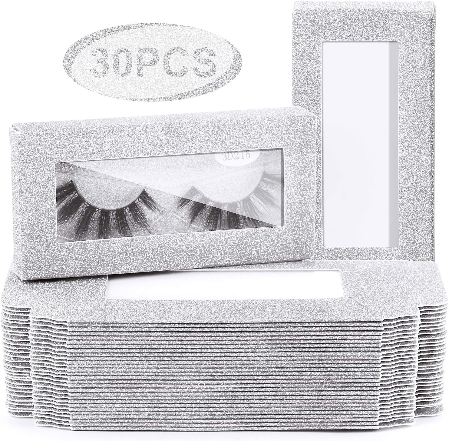 Amazon.com : Blulu 50 Pcs Lash Box Internal Glitter Background Paper ...