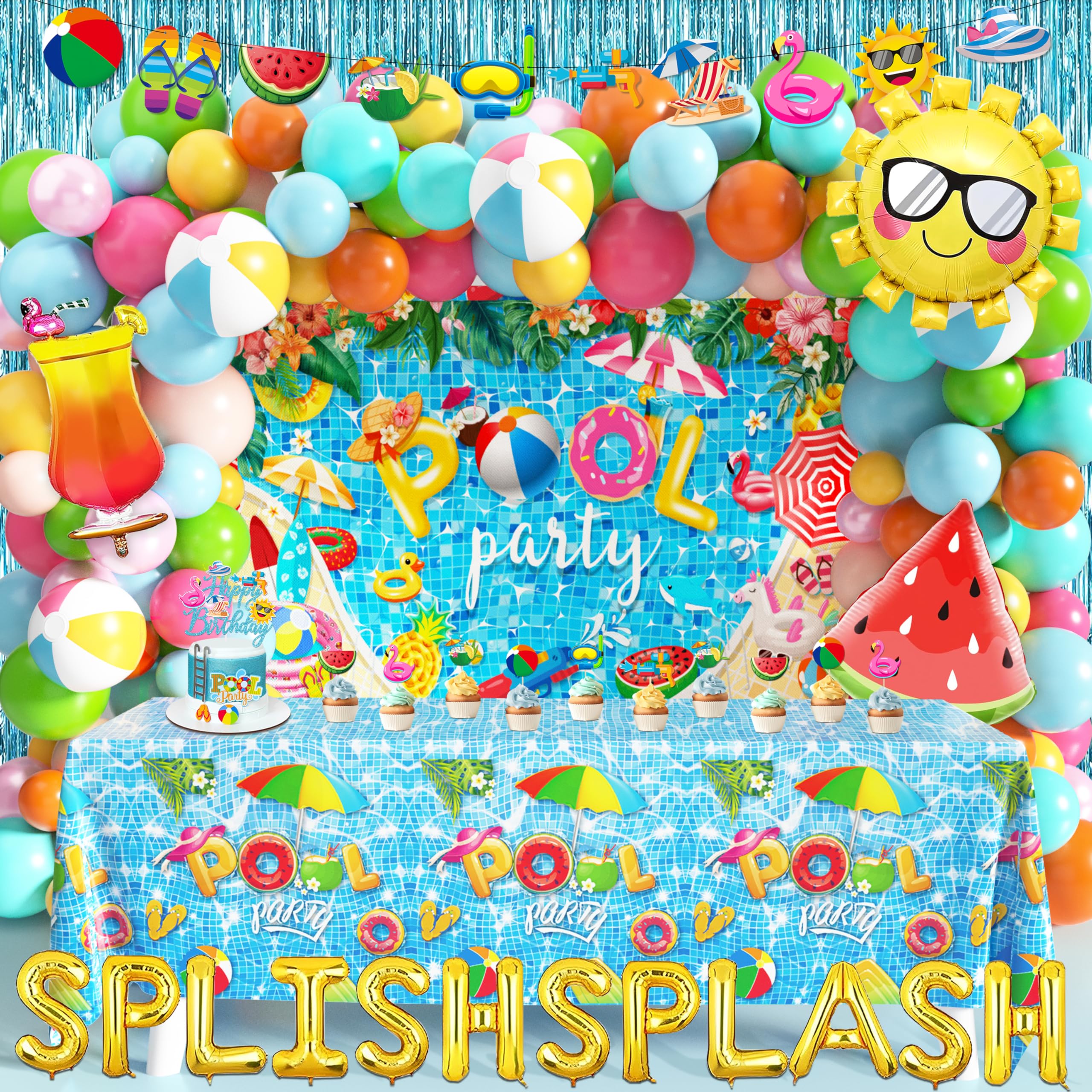 Birthday Bash Pool Party Theme Amazon.com: Summer Pool Beach Party