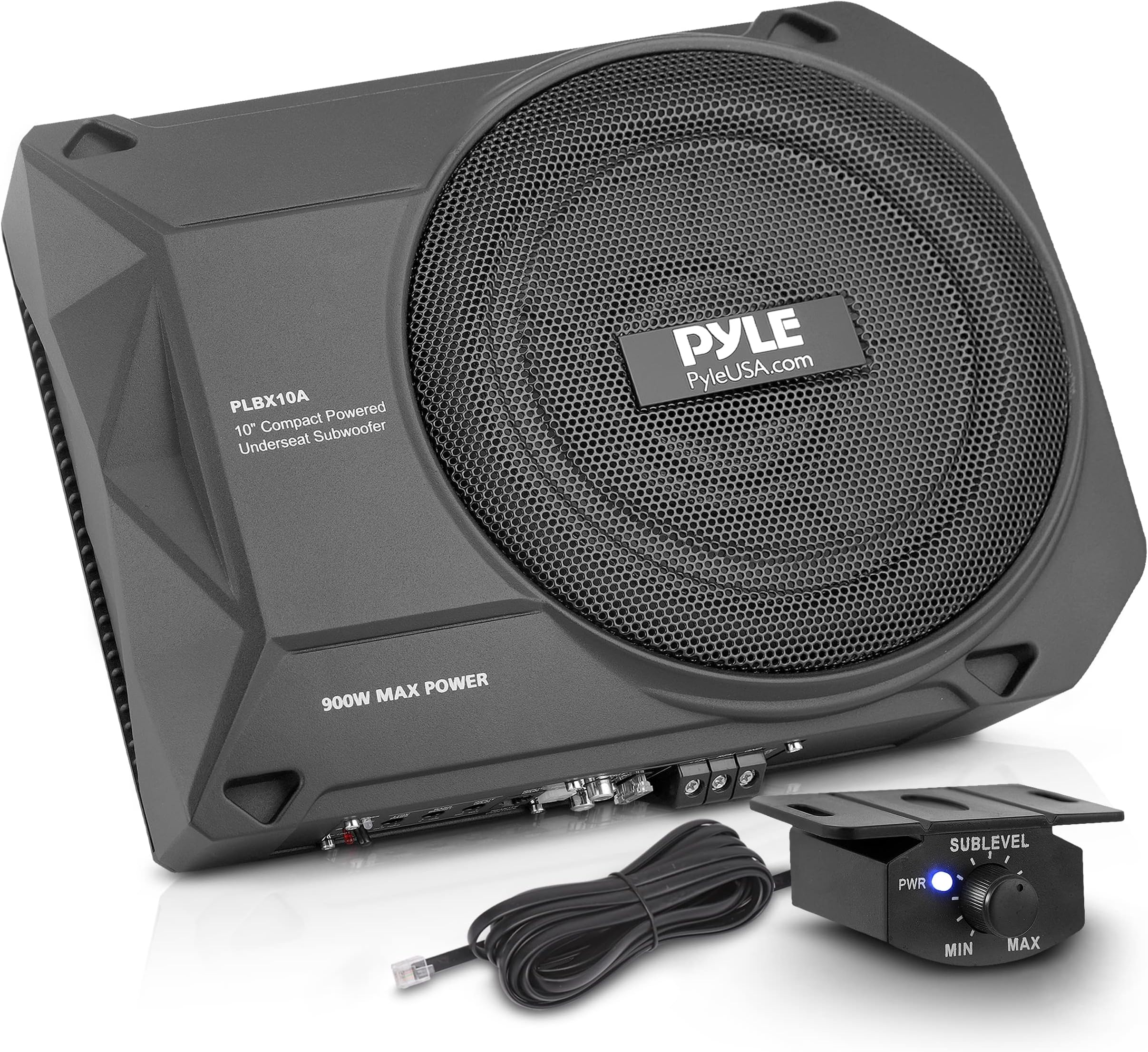 Amazon.com: Pyle 10-Inch Low-Profile Amplified Subwoofer System - 900 ...