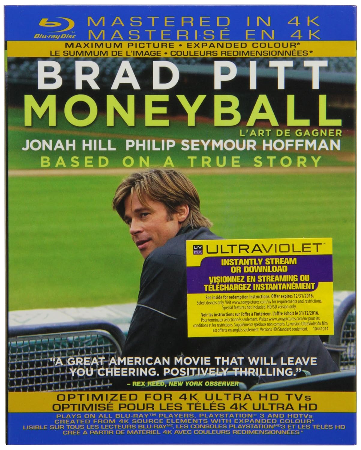Amazon.com: Moneyball (Mastered in 4K) (Blu-ray) : Brad Pitt, Robin ...