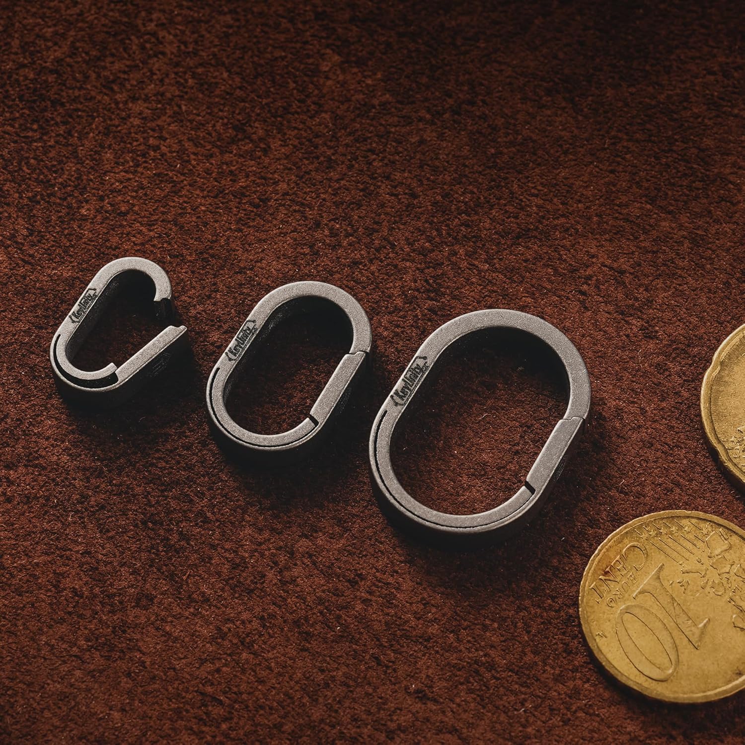 KeyUnity Mini Split Key Ring Quick Release Key Organizer, Titanium ...