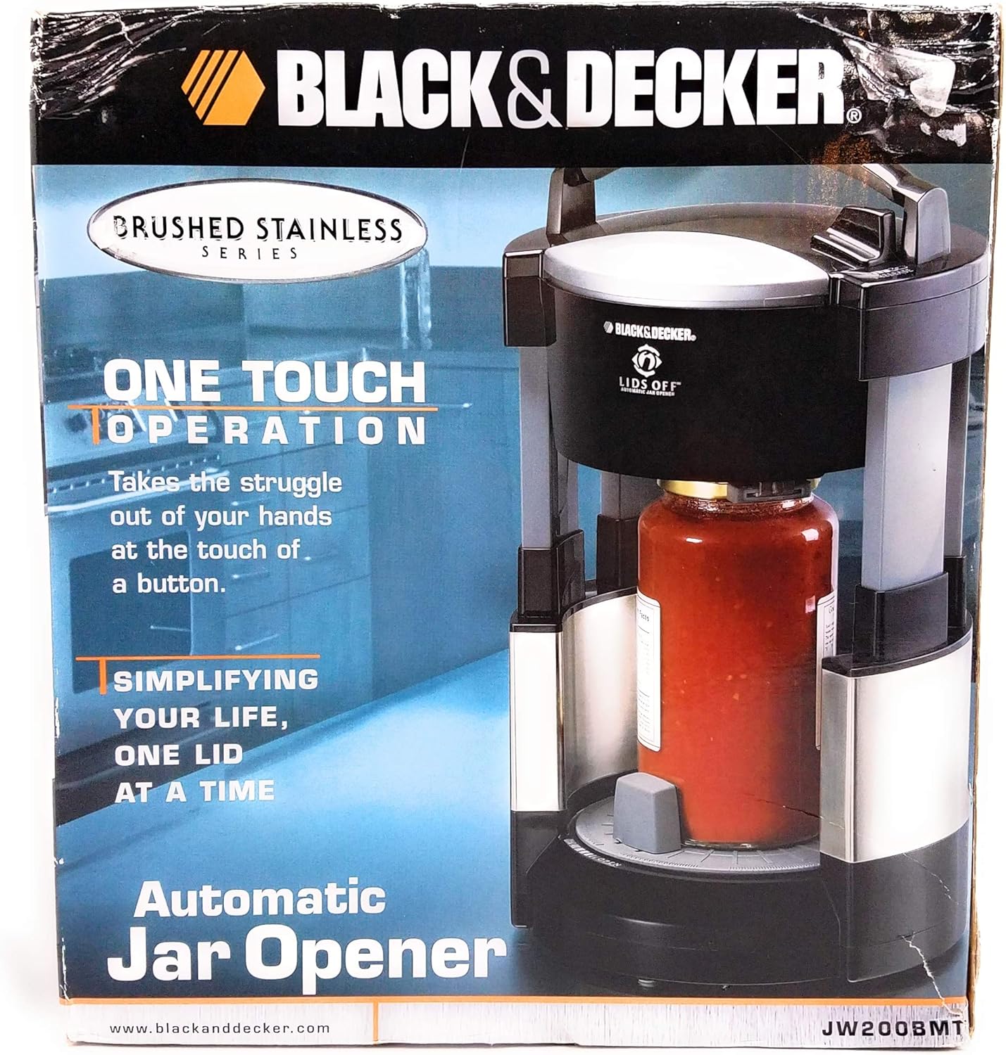 Black & Decker JW200BM Lids Off Jar Opener, Stainless: Buy Online at ...