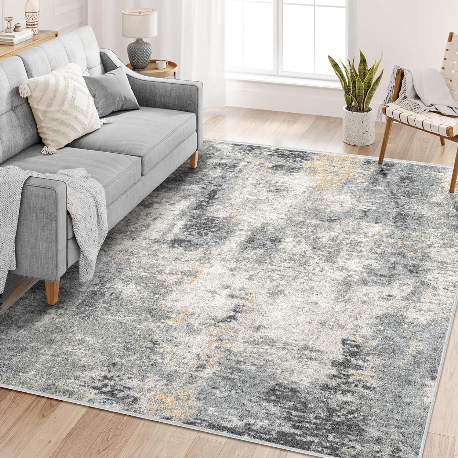 Area Rug 6x9,Deerly Modern Abstract Area Rug, Rugs for Living Room ...