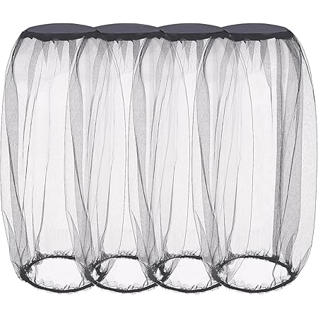 Amazon.com: 4 Pack Mosquito Net Mesh Face Neck Fly Netting Hood from ...
