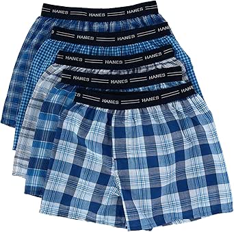 Amazon.com: Hanes Boys Red Label Tartan Boxer 5 pack, XL-Assorted Plaid ...