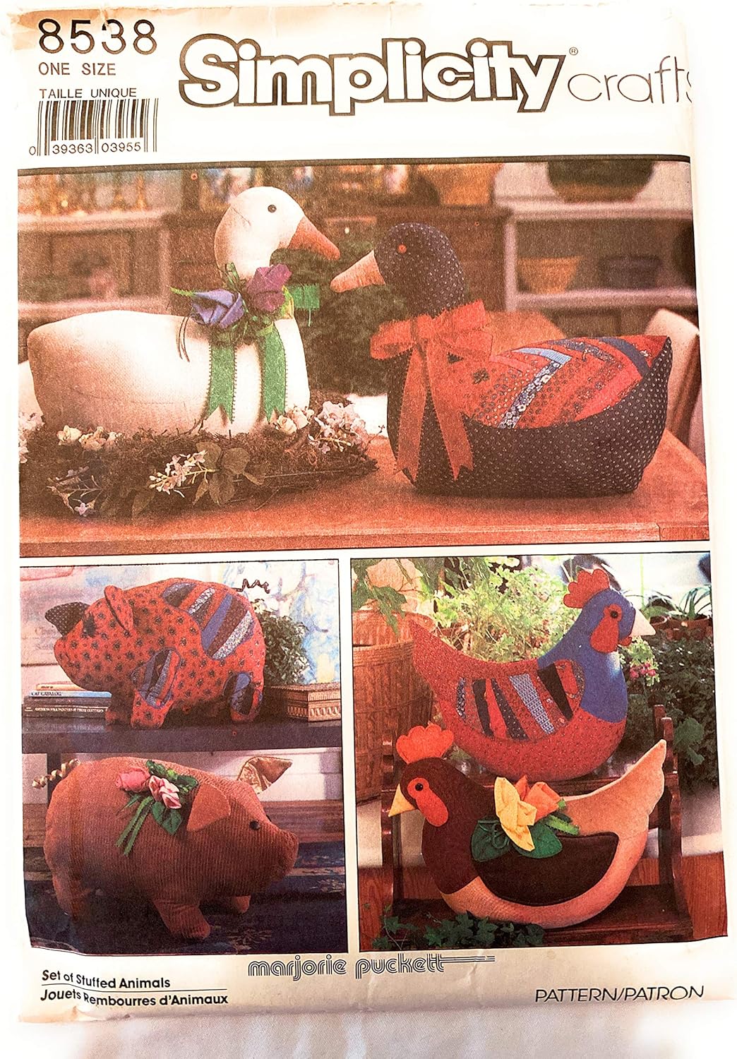 Amazon.com: Simplicity Pattern 6148 ~ Marjorie Puckett Set of Stuffed ...