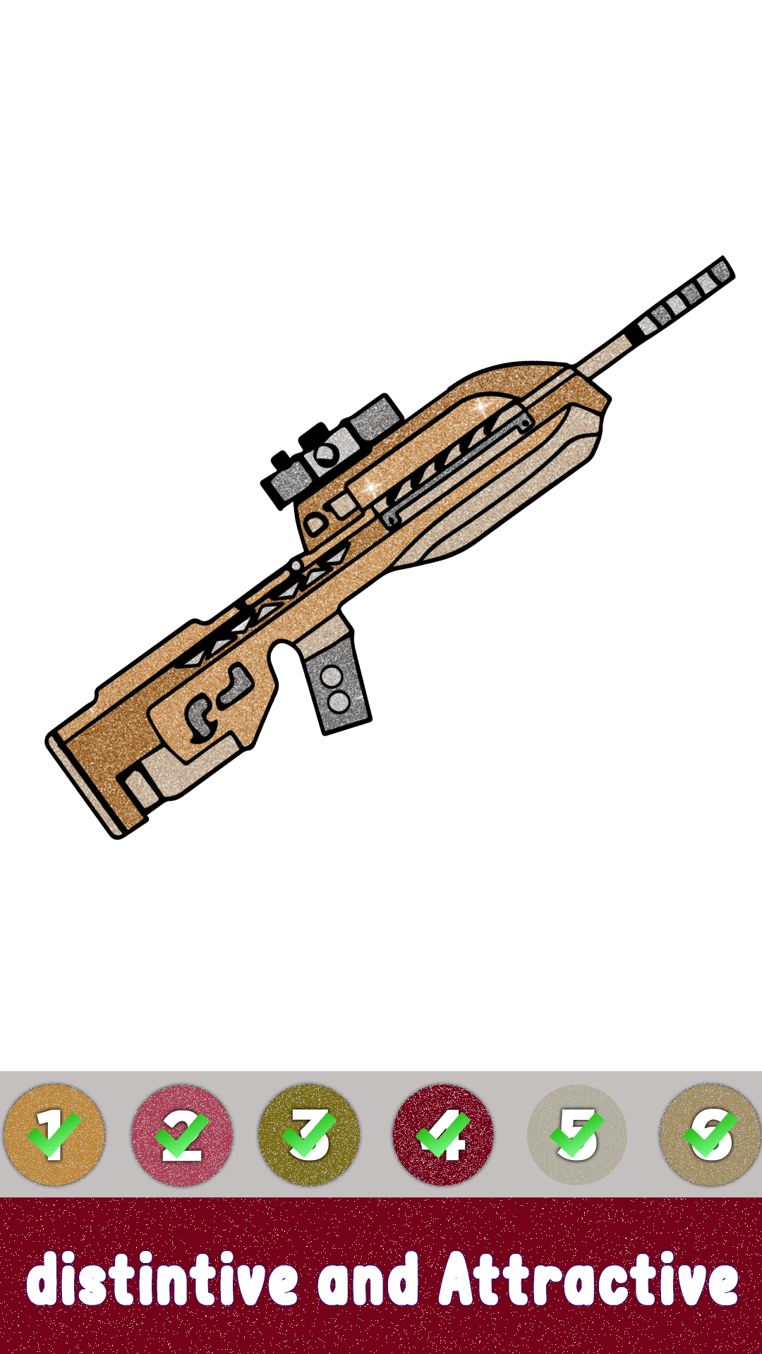 Guns Color by Number - Weapons Paint + Glitter + Crayon + Oil Paint ...