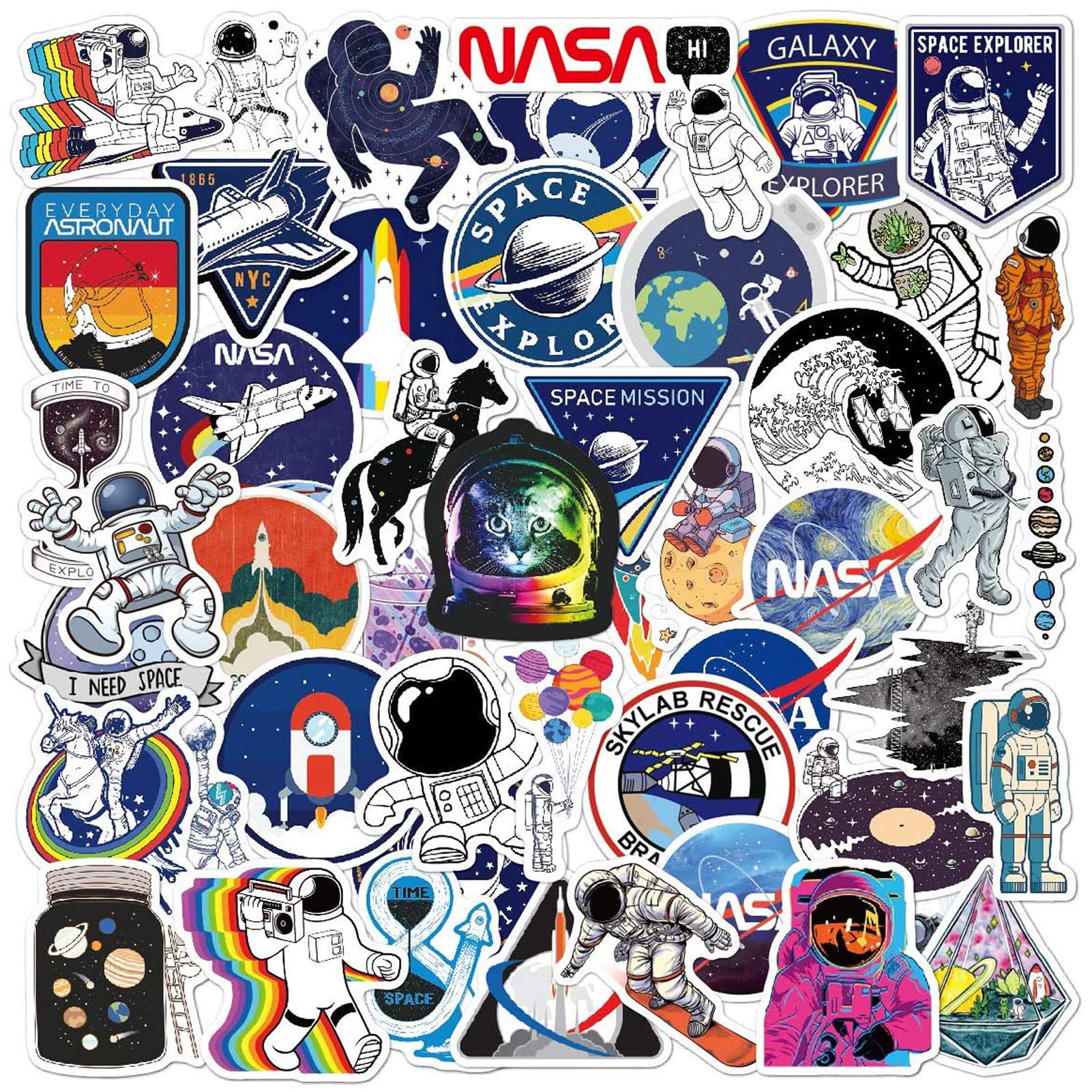 Buy DTMEFJ 100pcs NASA Space Explorer Stickers Pack,Astronaut Spaceman ...