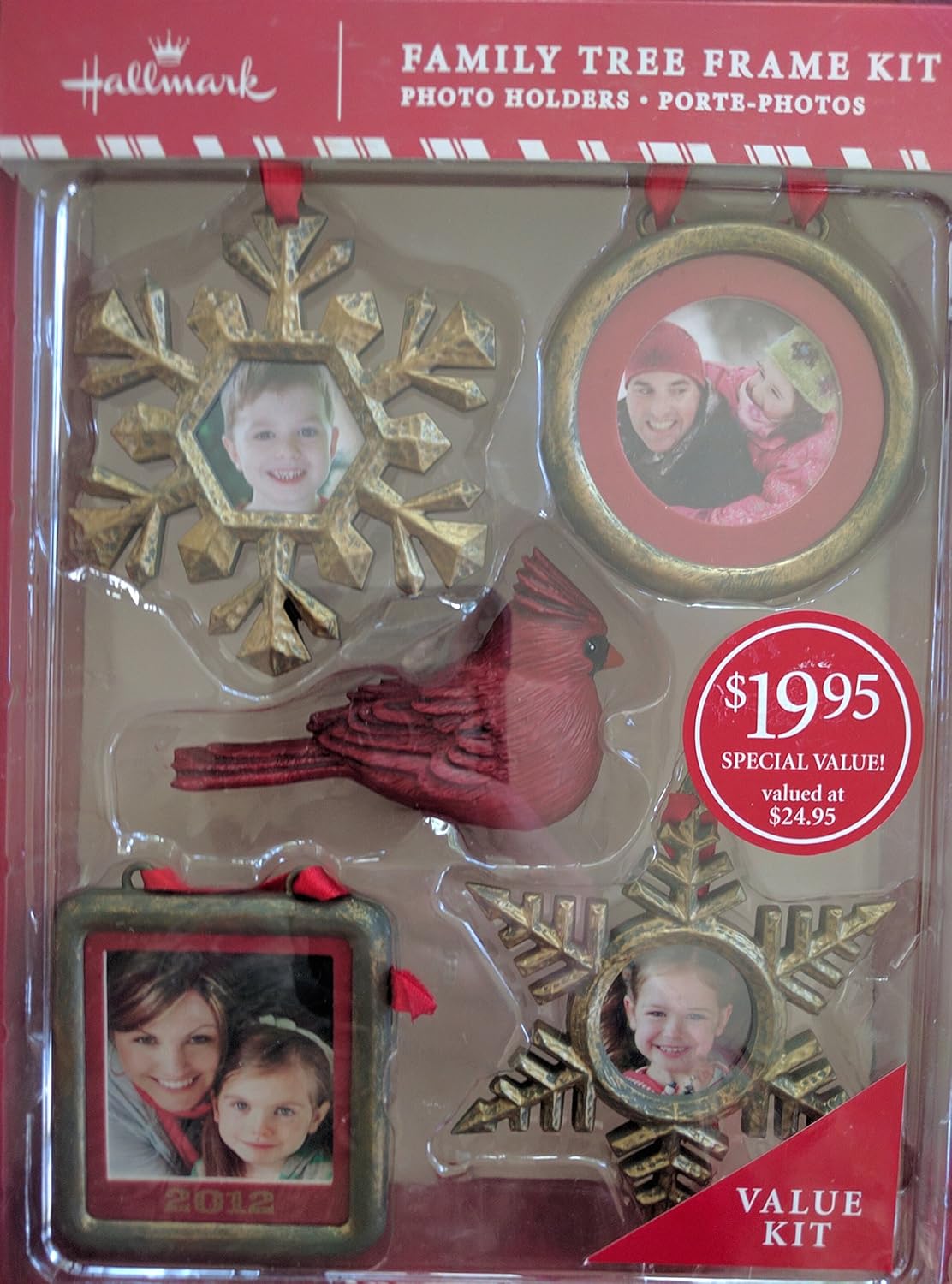 Amazon.com: Hallmark Christmas Family Tree 5 Piece Snowflake Frame Kit ...