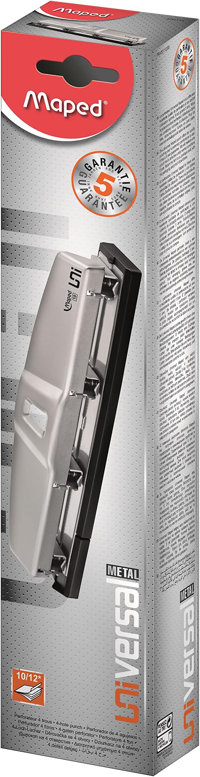 Maped - Perforatrice 4 Trous - Perforeuse A4 Métal pour 10 à 12 ...