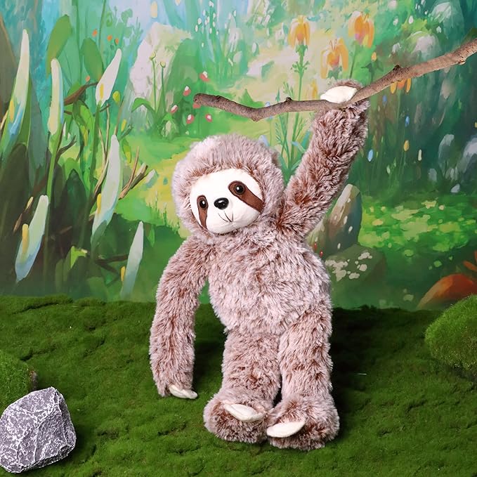 Amazon.com: Easfan 17'' Sloth Stuffed Animal Realistic Cute Plush Toy ...