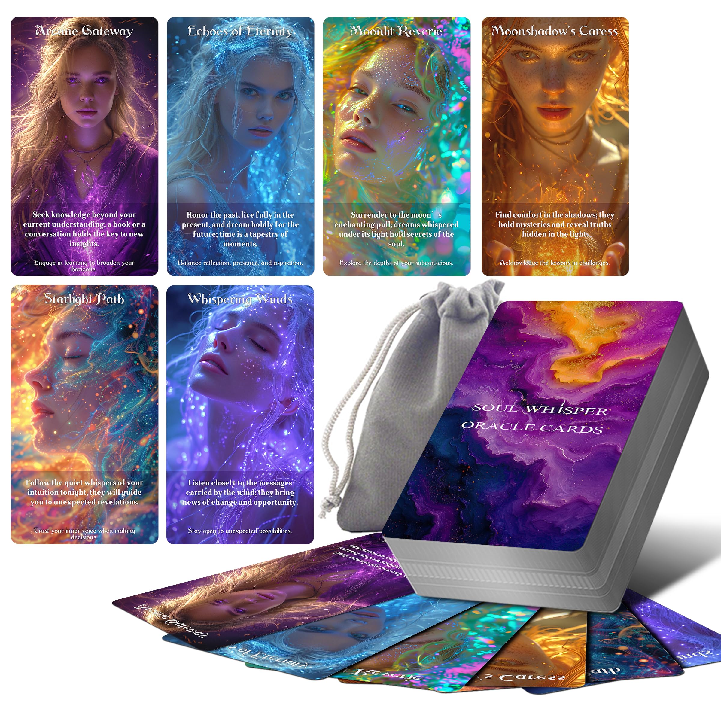 Amazon.com: ZZBUY Soul Whisper Oracle Cards, Oracle Deck for Beginners ...