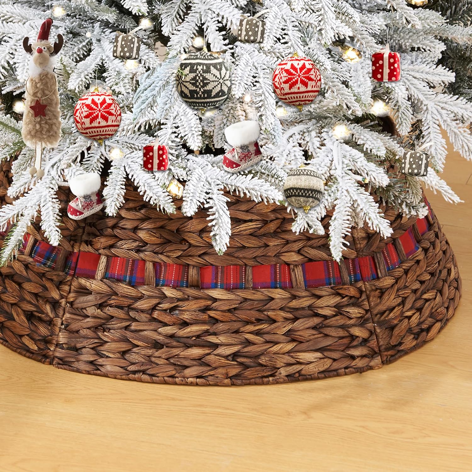 Amazon.com: Edergoo Christmas Tree Collar for Artificial Trees 7.5ft ...