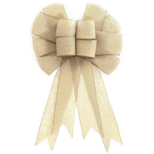 Amazon.com: Large Burlap Bows for Presents - Big Bow for Present Large ...
