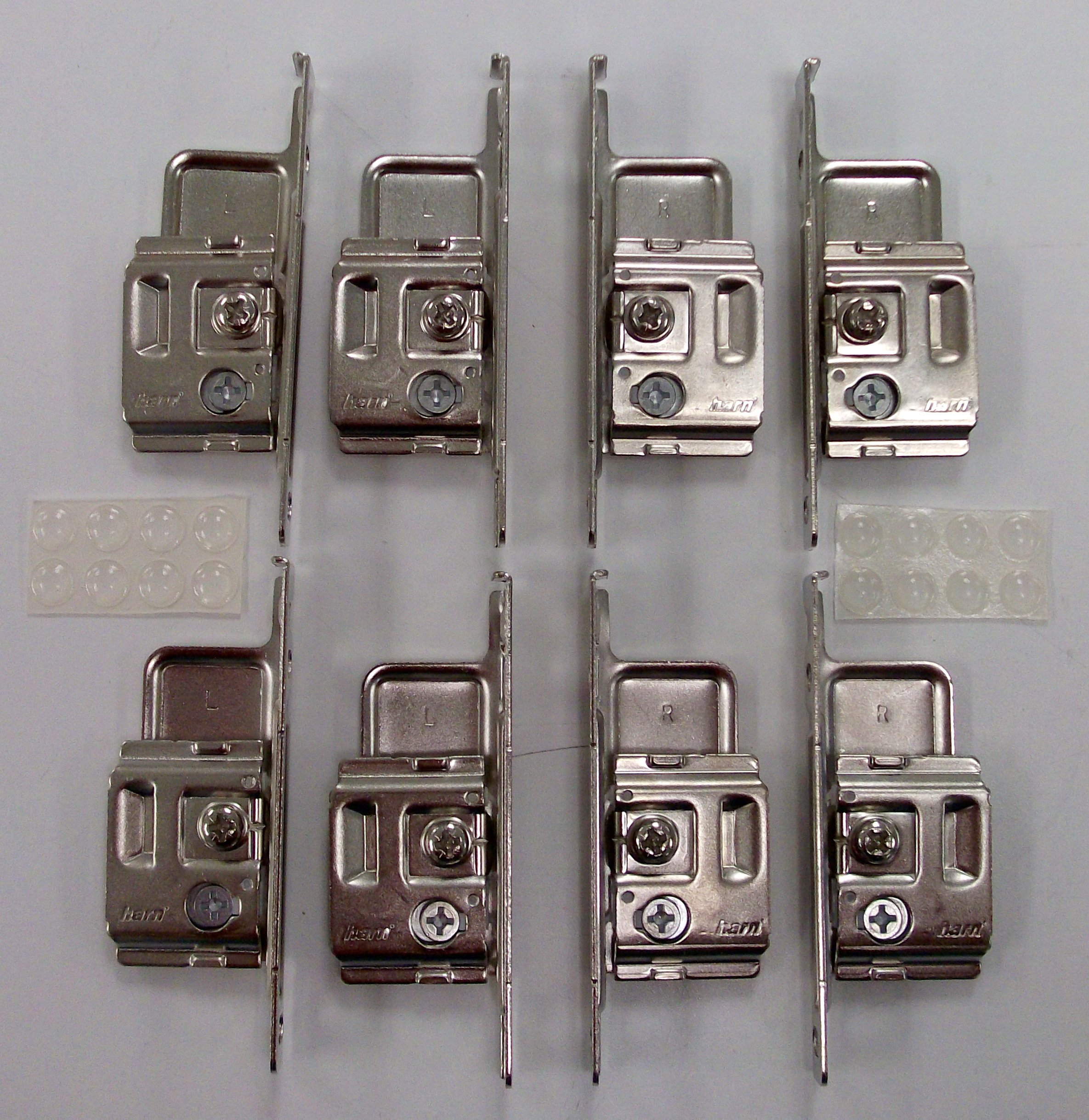 Buy Fneiosg4 Pairs of Harn Slide on Drawer front Brackets with bumpers ...