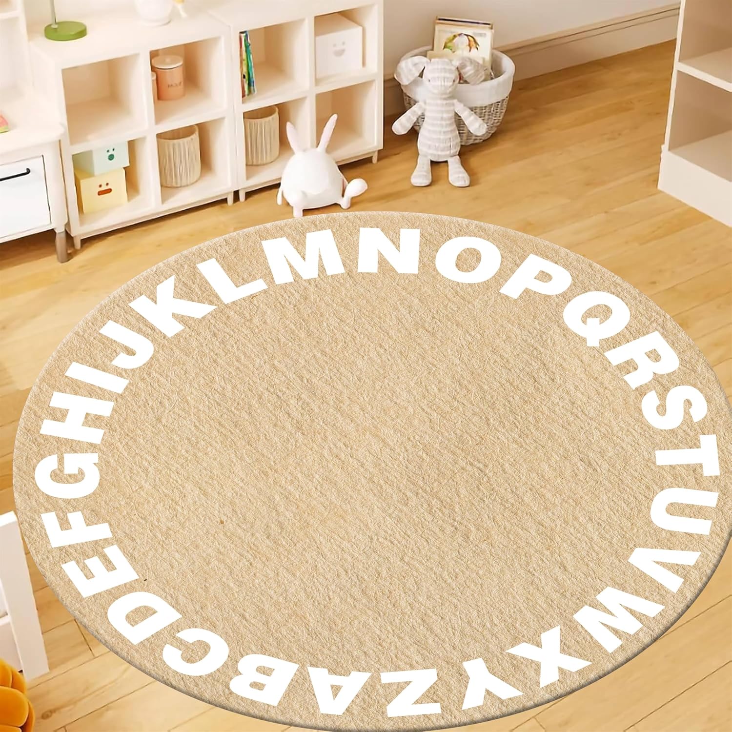 Amazon.com: RUGROOM Alphabet Kids Round Carpet Cartoon Kids Toddler Mat ...