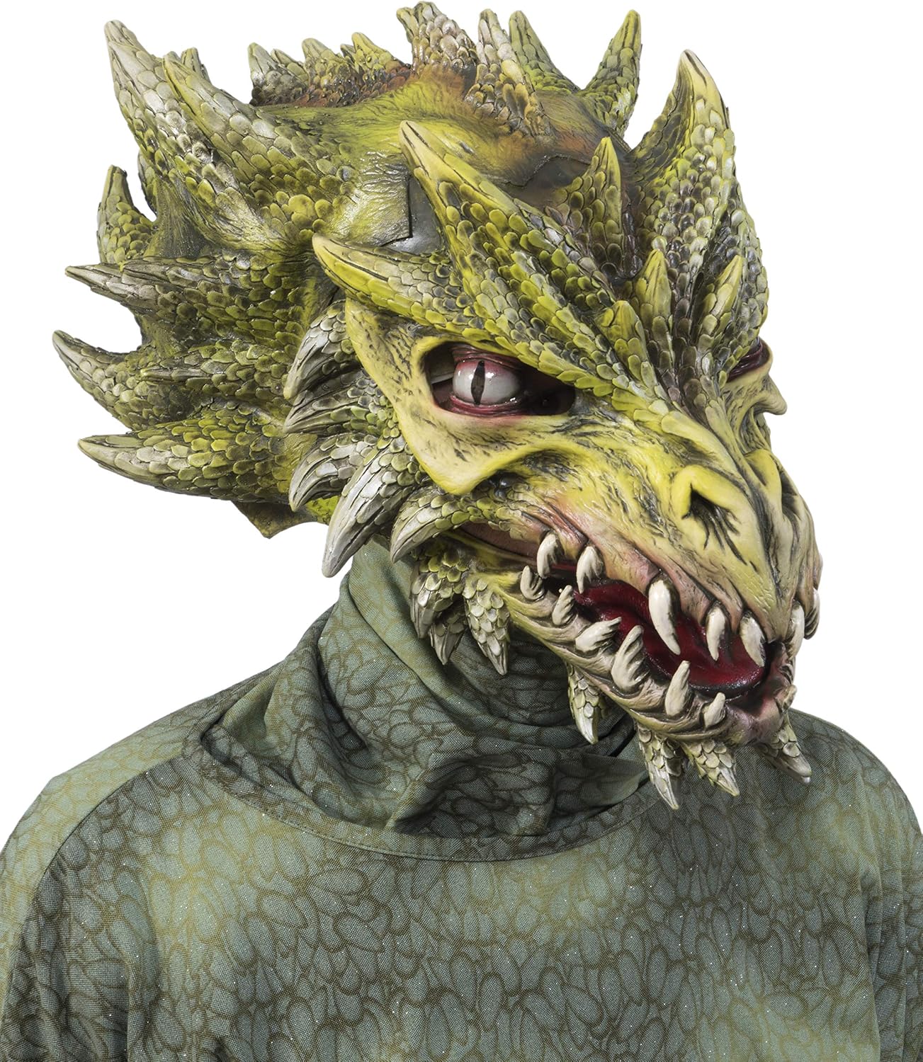 Amazon.com: Draco Dragon Green Moving Mouth Adult Cosplay Mask ...