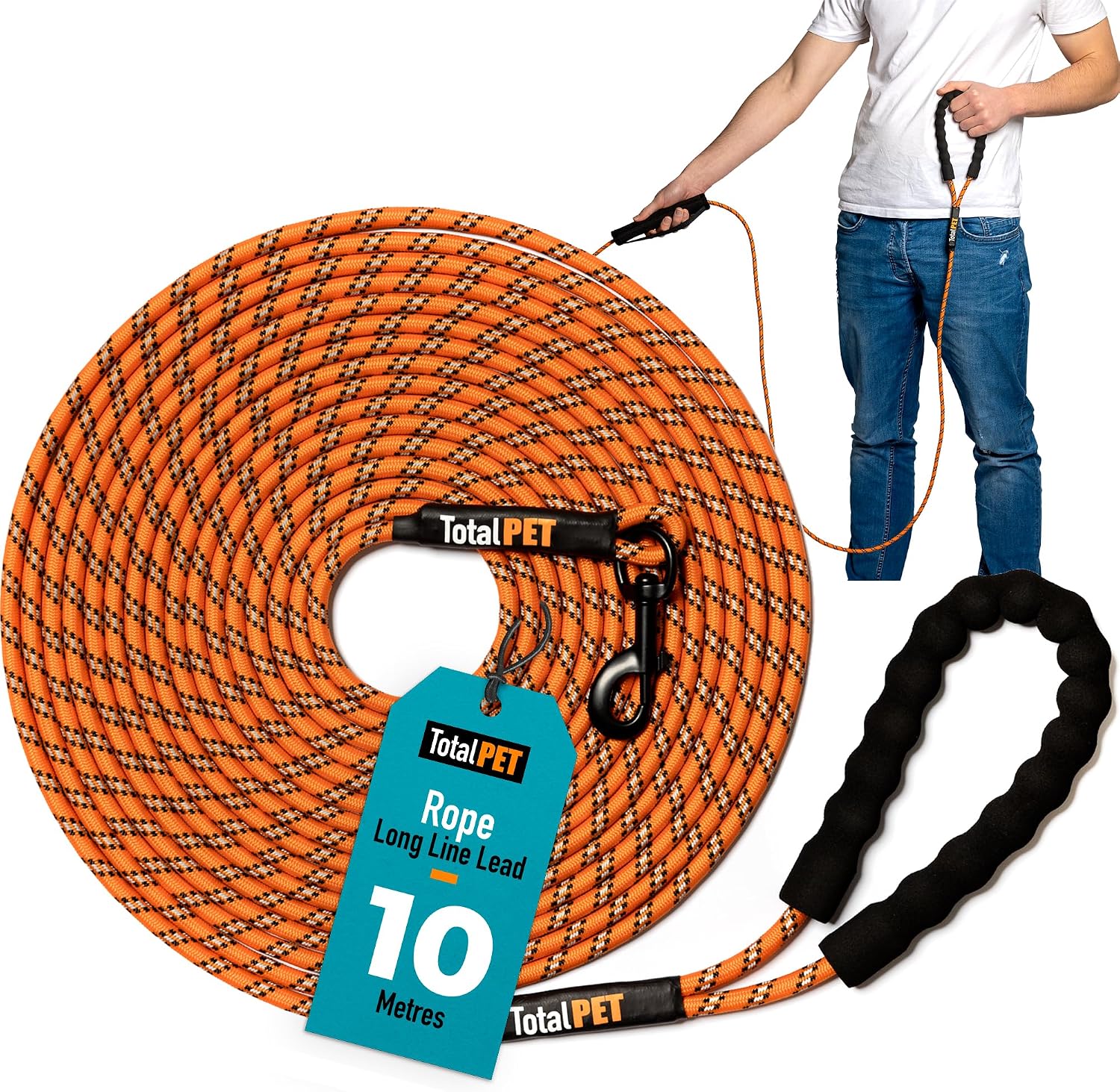 Total Pet Rope Training Lead for Dogs - Long Line Dog Lead for Training ...
