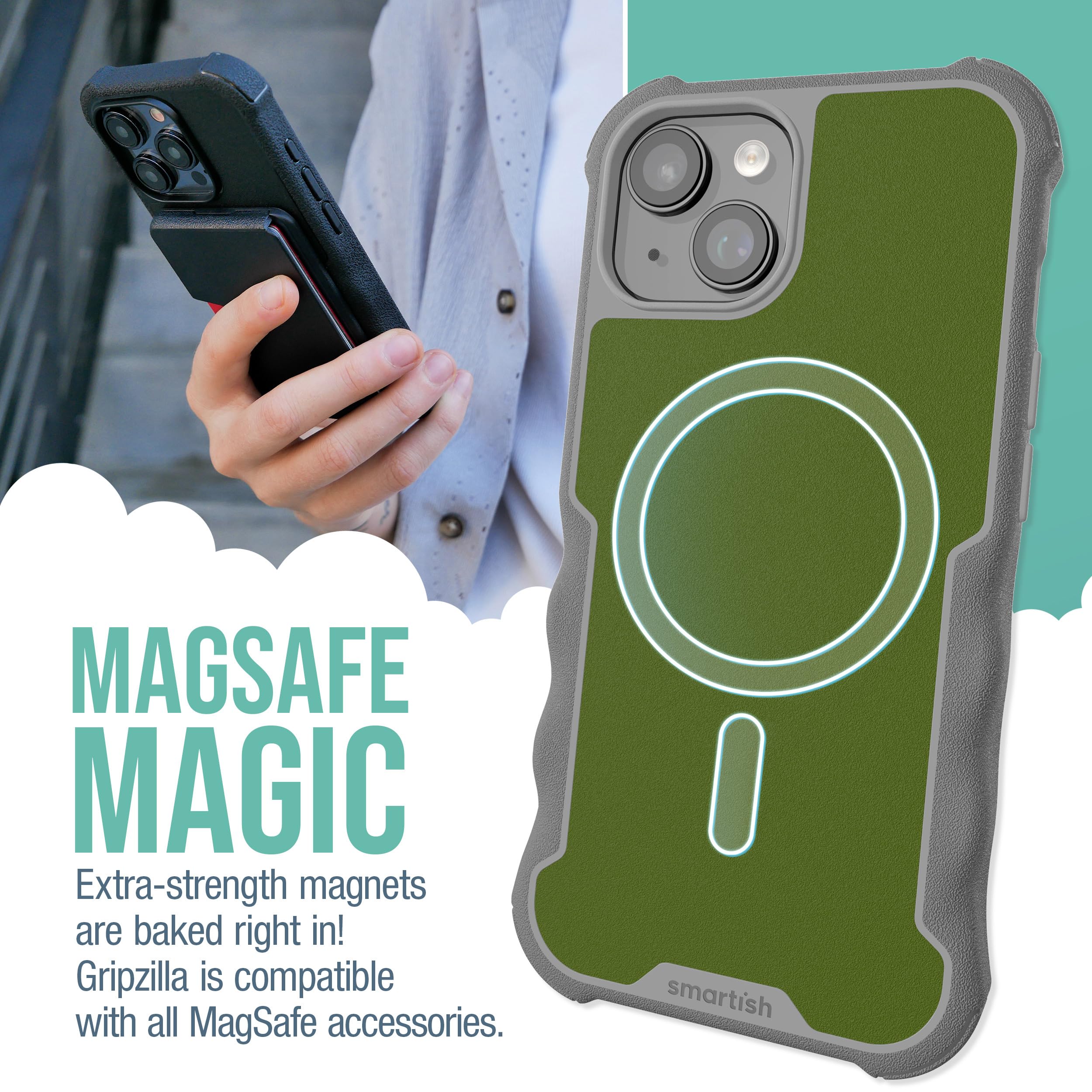 Snapklik.com : Smartish iPhone 15 Protective Magnetic Case - Gripzilla ...