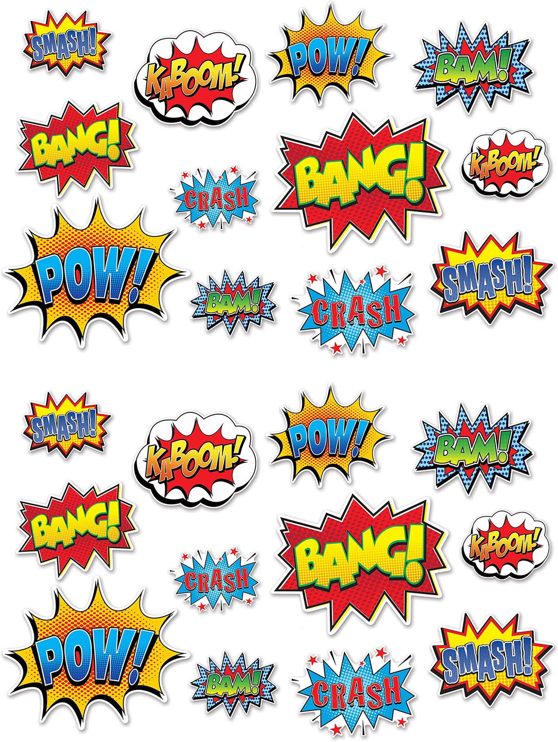 Amazon.com: Juvale 60 Pack Superhero-Themed Bulletin Board Cutouts ...