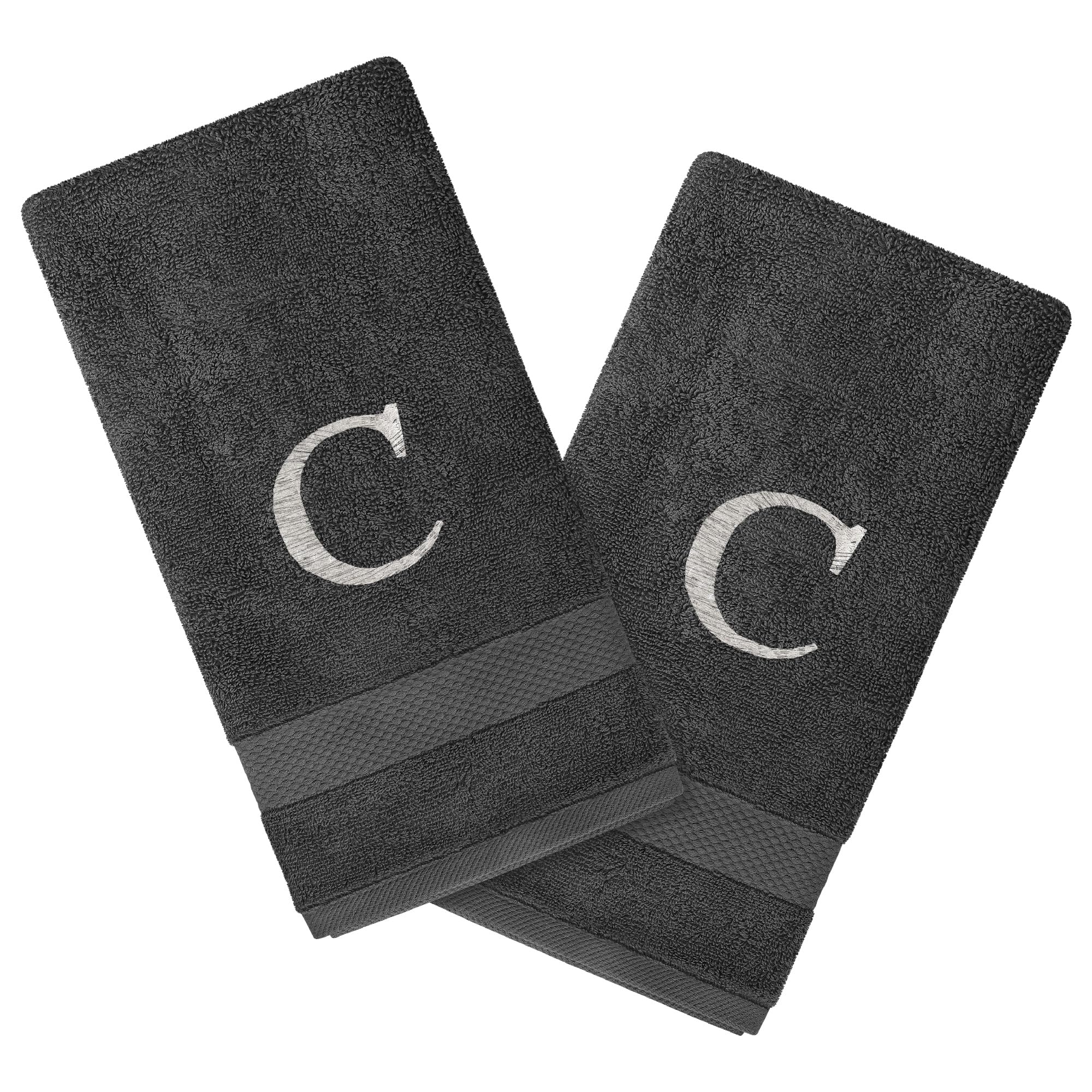 Amazon.com: Personalized Towels Set with Monogram - Set of 2 Highly ...